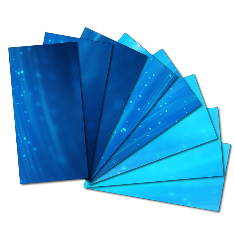 Upscale Designs By Ema Custom 3 X 6 Beveled Glass Subway Tile In Navy